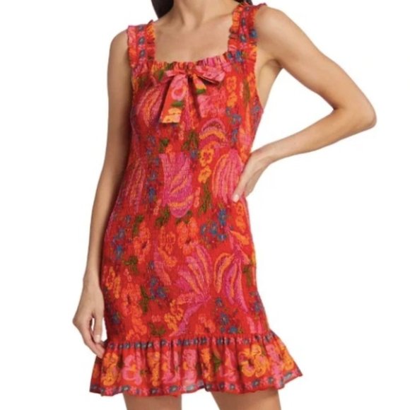 FARM Rio | Dresses | Farm Rio Spring Bananas Smocked Mini Dress | Poshmark